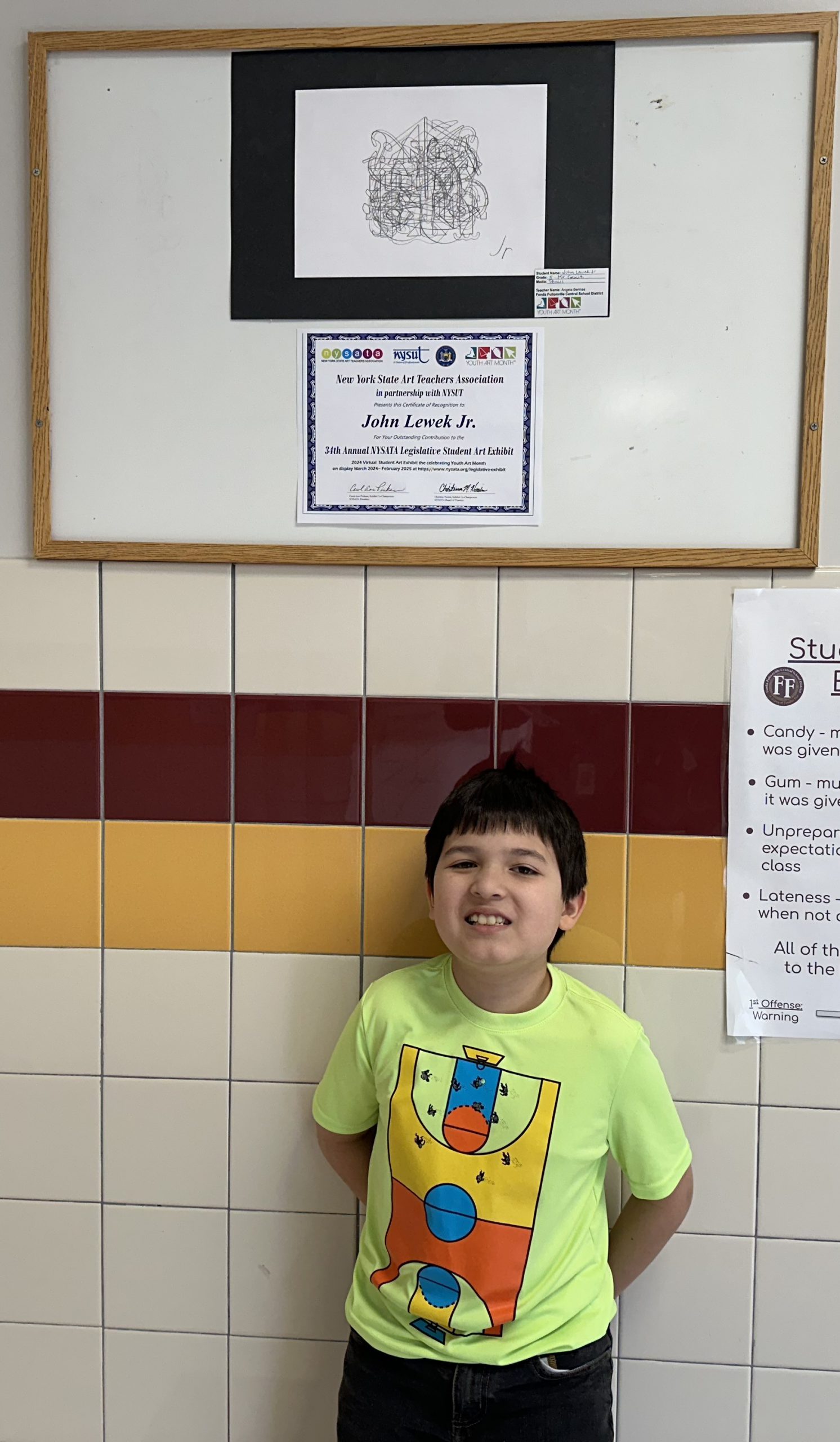 F-F students' artwork selected for NYSATA Legislative Exhibit - Fonda ...